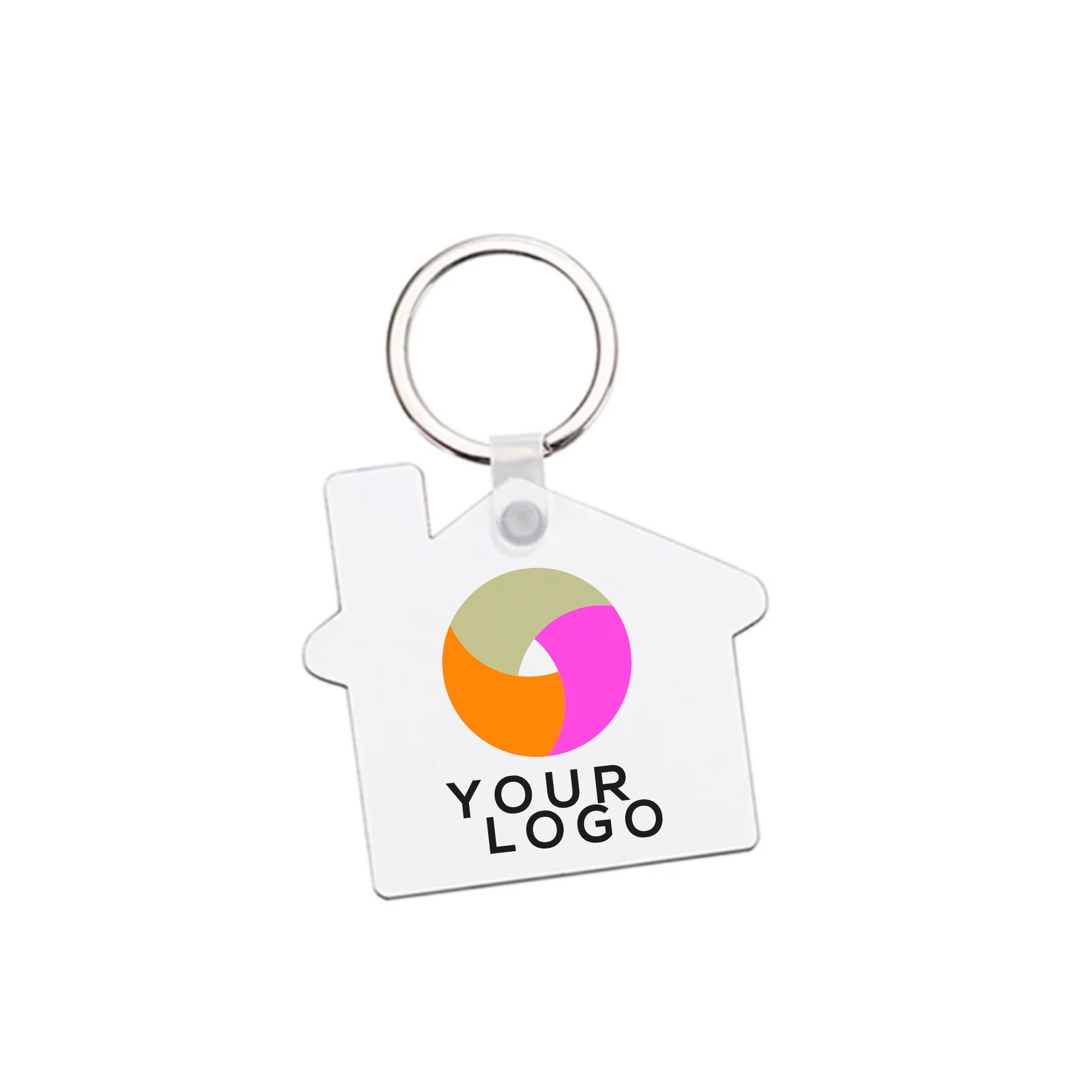 Branded House Shaped Keyrings Company Logo Keyrings Corporate Giveaway ...