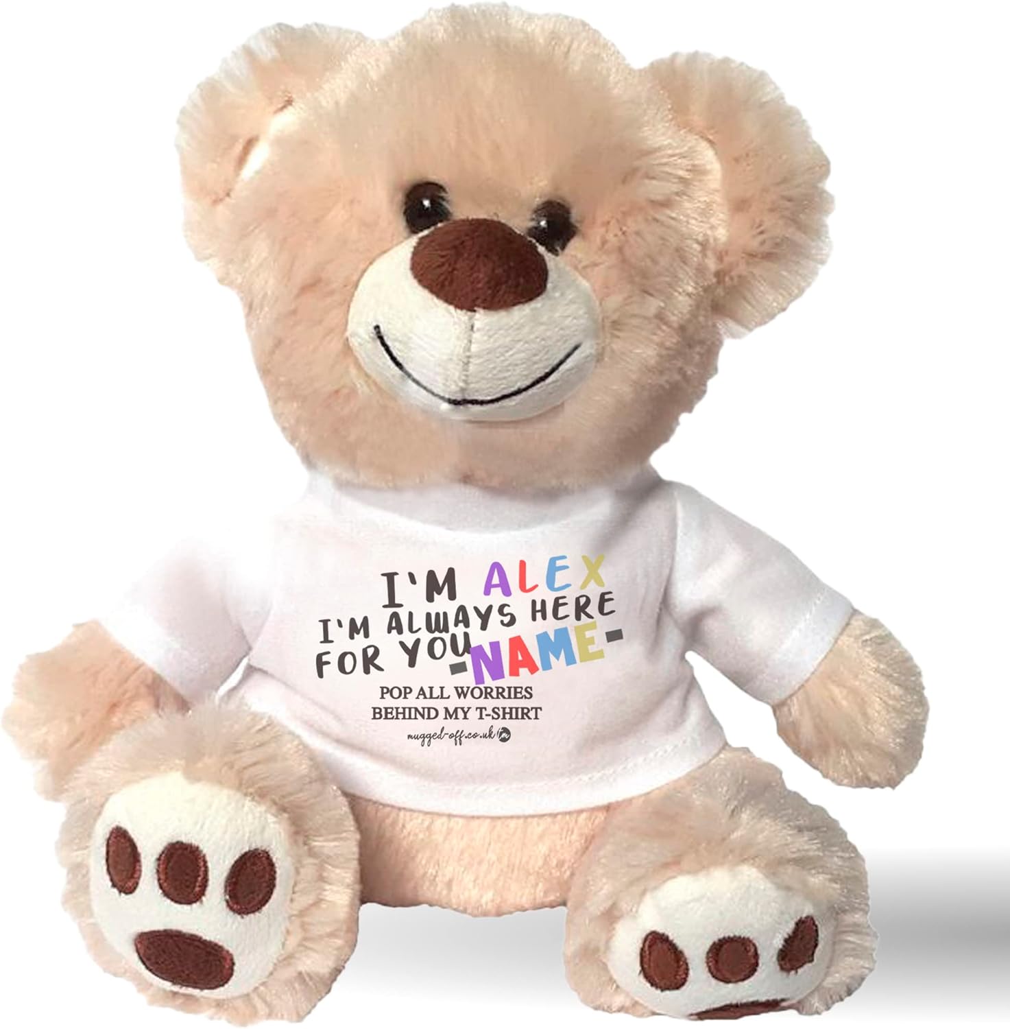 Worry Teddy Bear - Anxiety relieving cuddly Alex Bear for kids sufferi ...