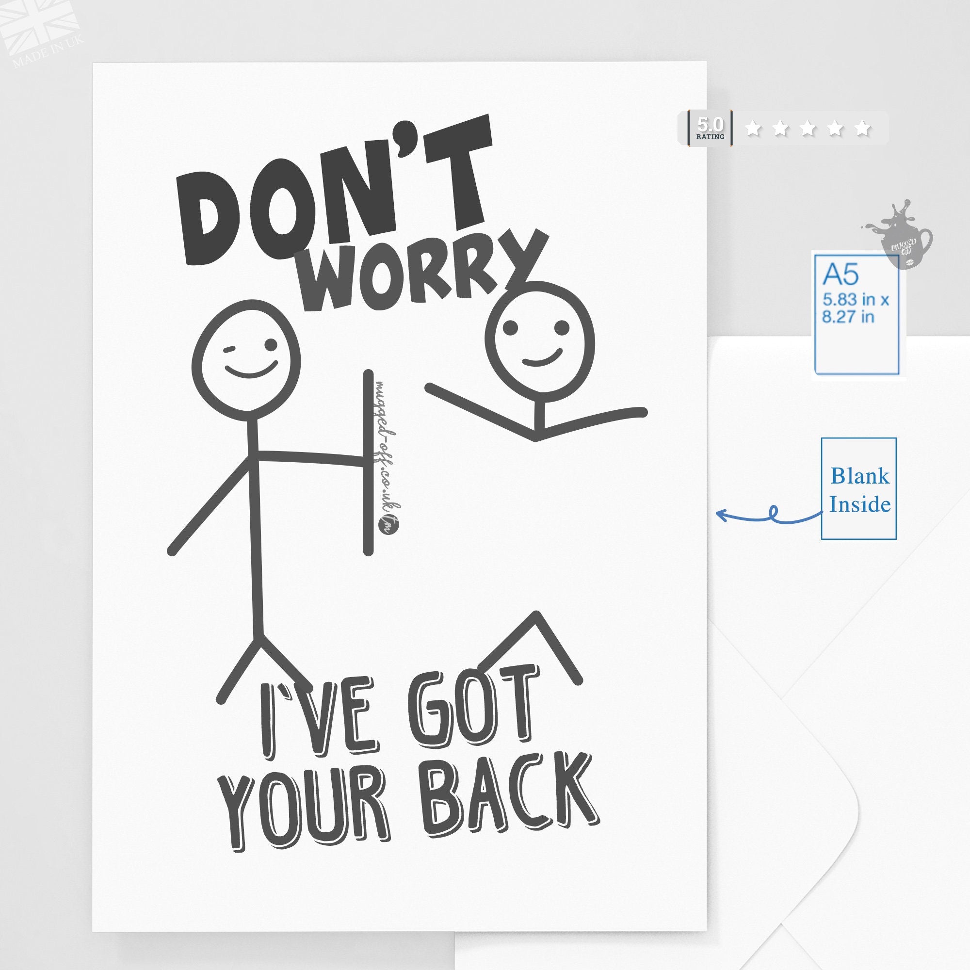 Thank You Card I've Got Your Back Funny – Mugged-Off